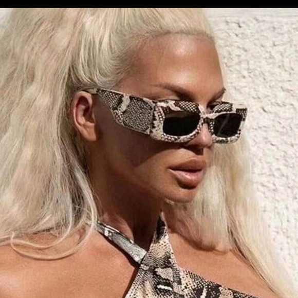 Accessories | Brown Snake Reptile Print Pattern Sunglasses | Poshmark